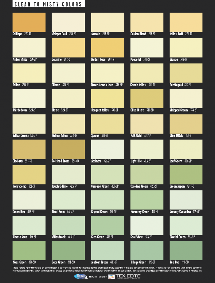 TexCote Coolwall Colors - California Energy Contractors
